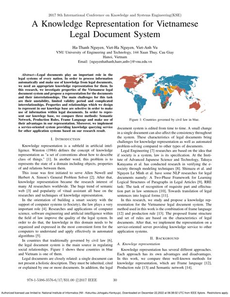 Pdf A Knowledge Representation For Vietnamese Legal Document System