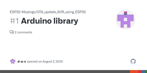 Arduino Library · Issue 1 · Esp32 Musingsotaupdateavrusingesp32