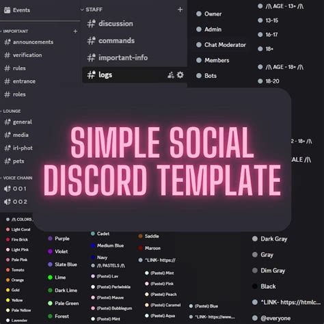 Discord Server Template Etsy