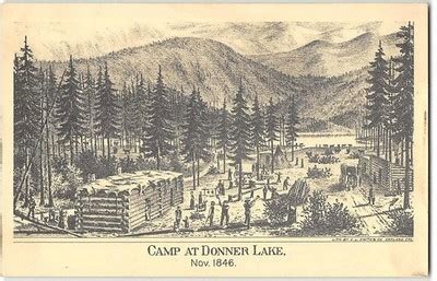 Donner Party Camp 1846 Sketch Donner Lake Ca Truckee 1920s Vintage