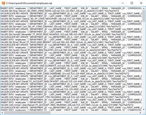 export redshift table to sql file for upseting