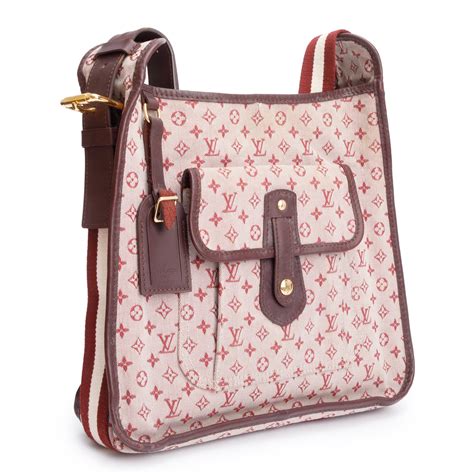 Louis Vuitton Burgundy Idylle Monogram Mini Lin Mary Kate Besace Olivers