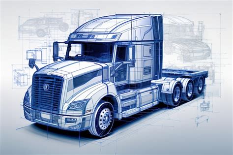 Premium AI Image Projection Of A Modern Truck Or Truck D Graphic Visualization Shows The