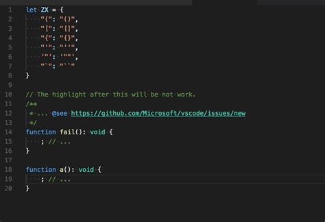 Highlight Cannot Work On Some Case · Issue 30561 · Microsoftvscode · Github
