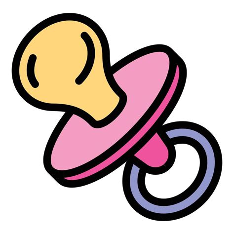 Pacifier Icon Outline Style 14370474 Vector Art At Vecteezy