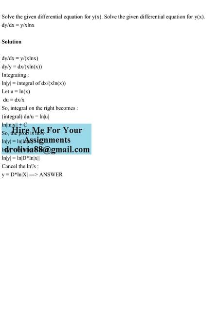 Solve This Differential Equation Using Laplace Transforms 2ypdf