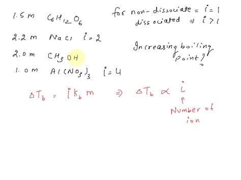 Solved Rank The Following Solutions In Order Of Increasing Boiling