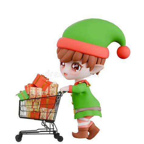 Chibi Fairy Walk While Push Cart Stock Illustration Illustration Of