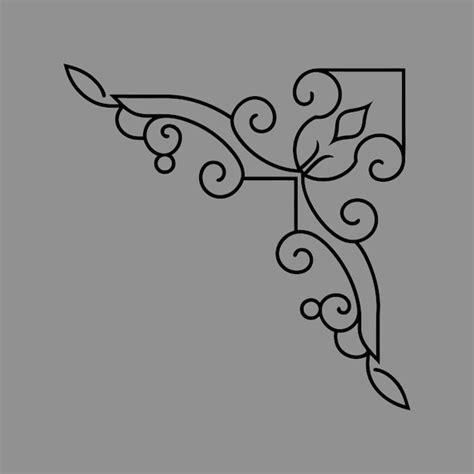 Premium Vector Corner Ornament Design Art