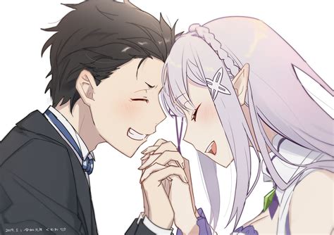 [media] Emilia And Subaru By くむお（元：だよ） R Re Zero