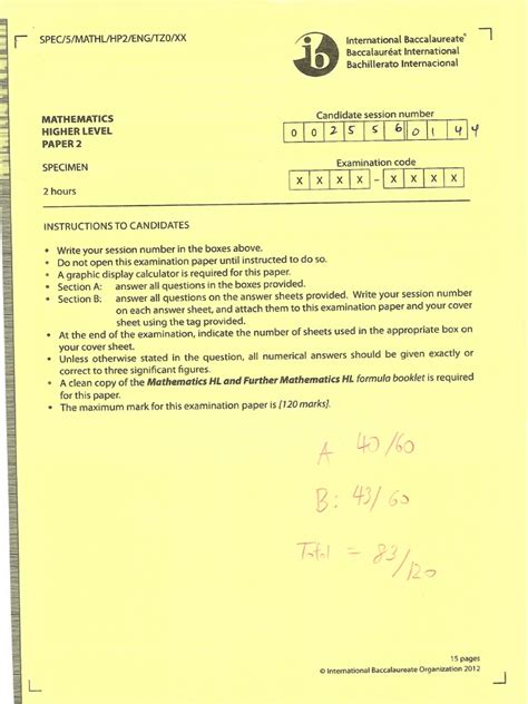 Ib Hl Math Spec 2014 P2 Pdf