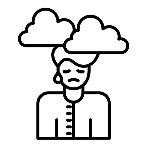 Depression Line Icon 14724799 Vector Art At Vecteezy