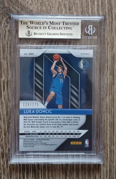 2018 19 Panini Prizm Luka Doncic Rc 【tk 实名专卖】卢卡 东契奇 新秀 Fast Break 快攻 蓝泡泡折 175编 Bgs95 金标 独行侠队 卡淘