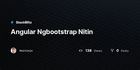 Angular Ngbootstrap Nitin Stackblitz