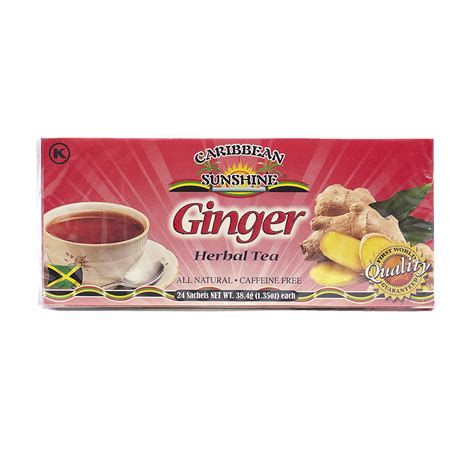 Caribbean Sunshine Ginger Tea 24 Bags First World Imports