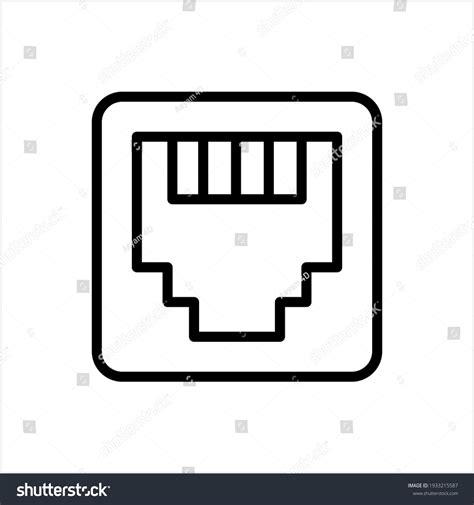 Ethernet Port Icon Lan Network Port Stock Vector Royalty Free 1933215587 Shutterstock