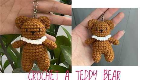 Engsub Crochet A Mini Teddy Bear Teddy Bear Keychain Amigurumi