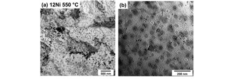 Tem Bright Field Micrographs Of Ferrite In The 12ni Alloy After Aging