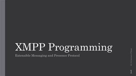 Ppt Xmpp Programming Powerpoint Presentation Free Download Id8900782