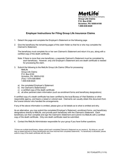 Example Of Beneficiary Letter