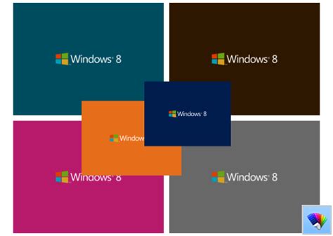 Metro Colors Colored Logo Theme For Windows 8