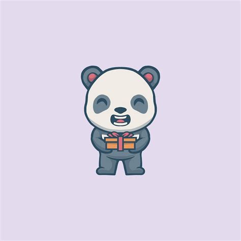 Cute Panda Vector Stok Premium Vector