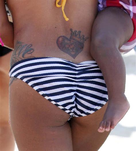 Christina Milian Exposing Her Sexy Body And Hot Ass In Bikini On Beach
