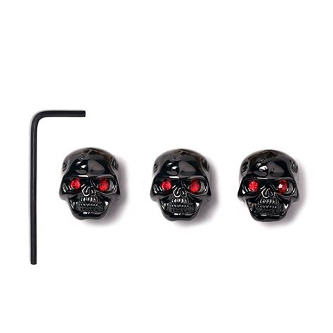 Yigsecu 3pcs Guitar Knobs Skull Head Shaped Tone Control Knobs Buttons