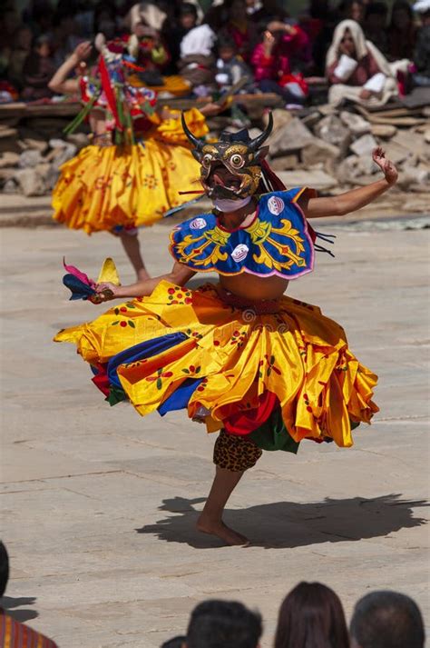 Bhutanese Cham Masked Dance Bhutan Editorial Photography Image Of Bhutanese Cute 189459252