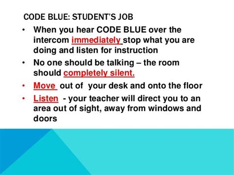Code Blue Advisory