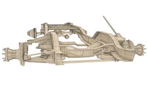 Dually Pickup Truck Chassis Model Turbosquid 1372746