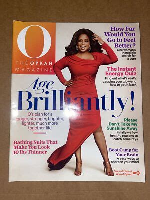 O The Oprah Magazine June 2014 Age Brilliantly Energy Quiz Boot Camp