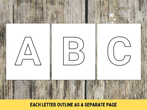Large Printable Alphabet Letters Classroom Bulletin Board Editable