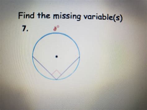 Answered Find The Missing Variables 7 Bartleby