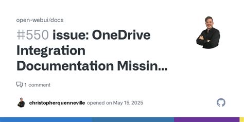 Issue Onedrive Integration Documentation Missing Environment Variable · Issue 550 · Open Webui
