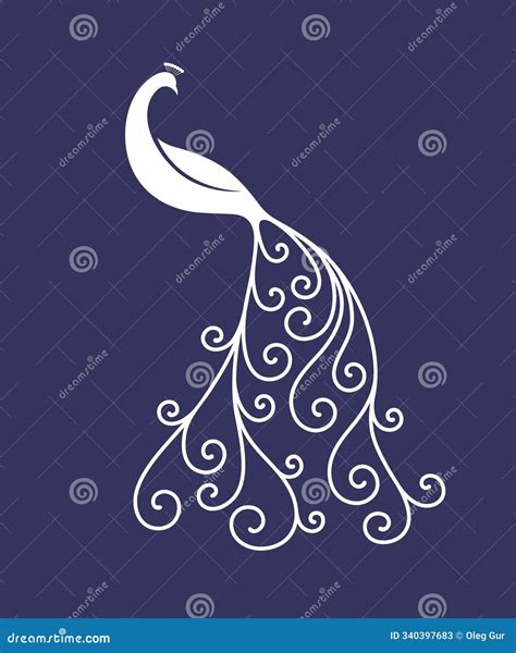 Peacock Logo Isolated Peacock On White Background Stock Vector Illustration Of White