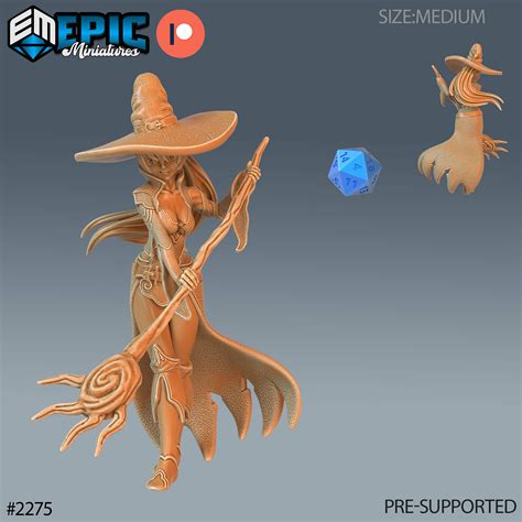 3d File Young Witch Set ‧ Dnd Miniature ‧ Tabletop Miniatures ‧ Gaming Monster ‧ 3d Model ‧ Rpg