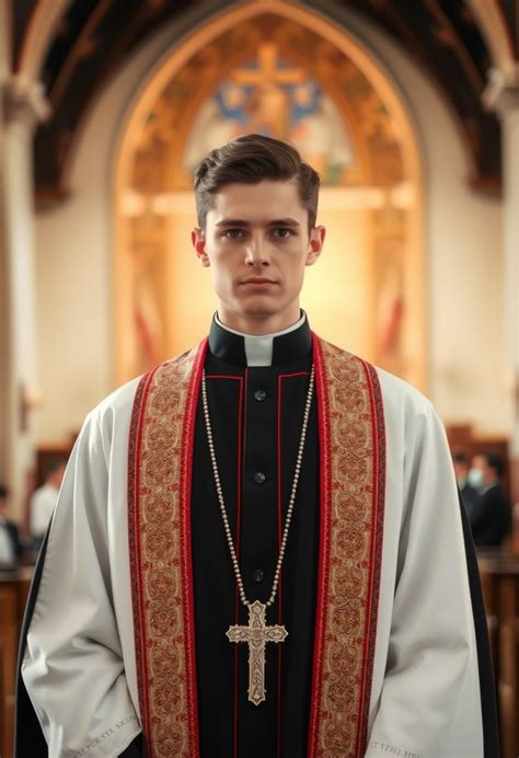 Piety And Presence Male Priest In Full Robes Priest Priestly