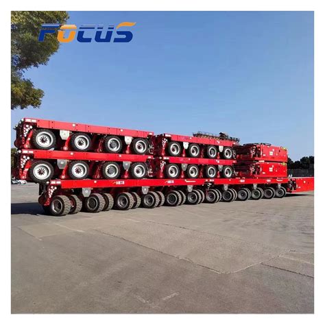 Heavy 200 Tons Self Propelled Hydraulic Modular Trailer Semi Truck