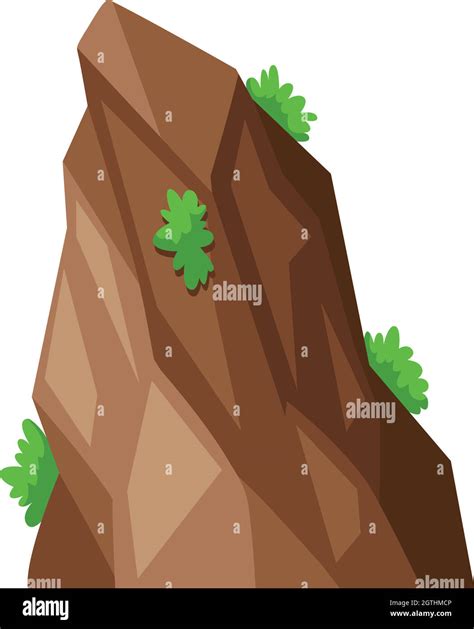 Big Rock With Green Grass Stock Vector Image And Art Alamy