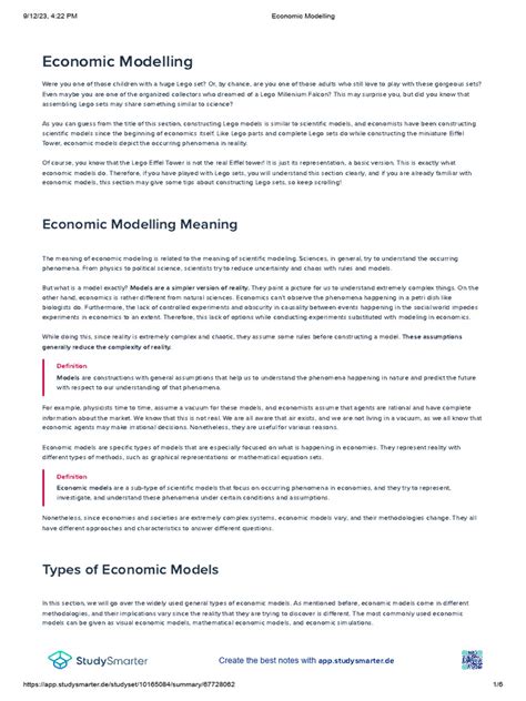 Economic Modelling Pdf Demand Economic Model
