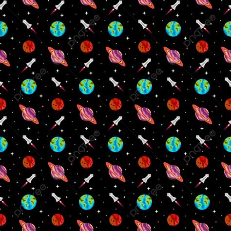 로켓 공간 행성 벡터 원활한 패턴 배경 우주 무늬 어린이 배경 일러스트 및 사진 무료 다운로드 Pngtree