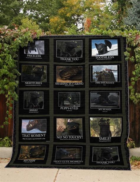 50 Shades Of Toothless Fabric Quilt Themarketfarmer