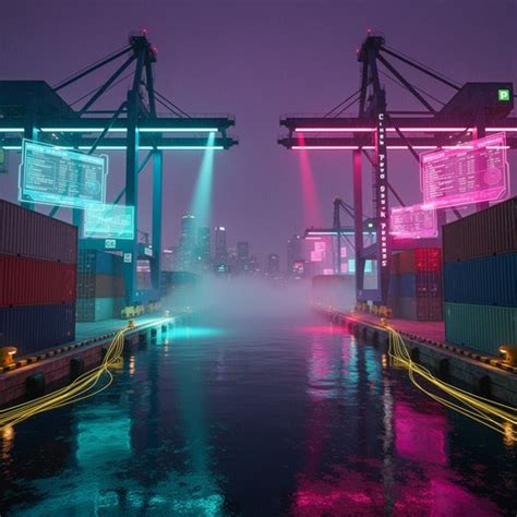 Free Neon Harbor Nights Image Cyberpunk Neon Harbor Download At