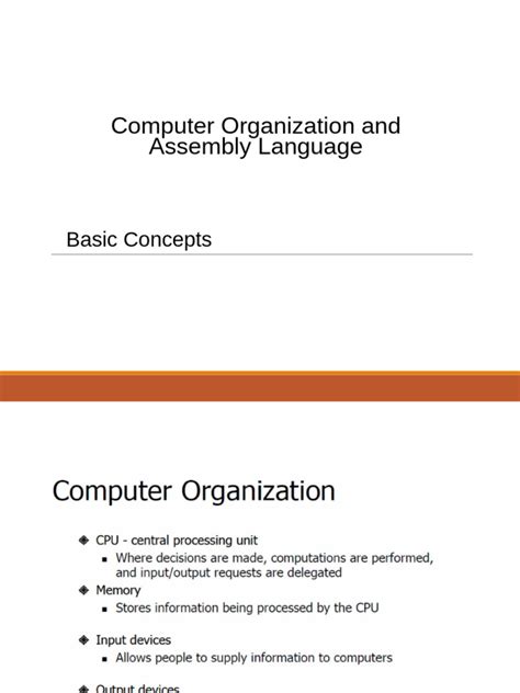Lecture 1 Introduction And Basic Computer Organization Pdf