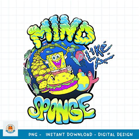 Spongebob Squarepants Psychedelic Sponge Png Digital Downlo Inspire