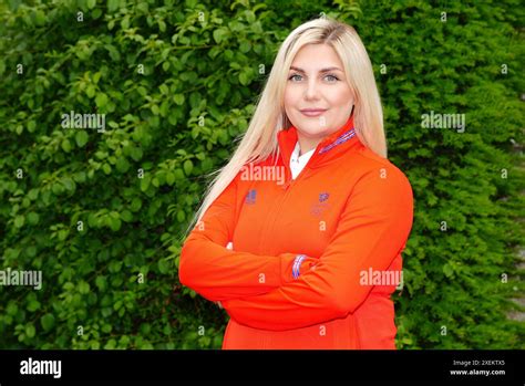 Amber Rutter During The Team Gb Paris 2024 Shooting Team Announcement At Bisham Abbey National