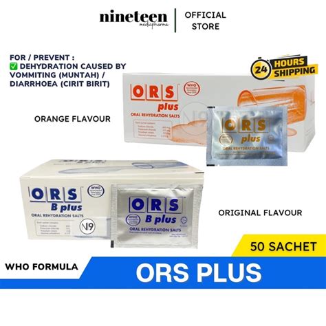 Ors Plus Oral Dehydration Salt Orange Original 50 Sachet Shopee Malaysia