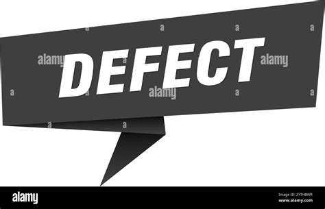 Defect Banner Defect Speech Bubble Label Sticker Ribbon Sign