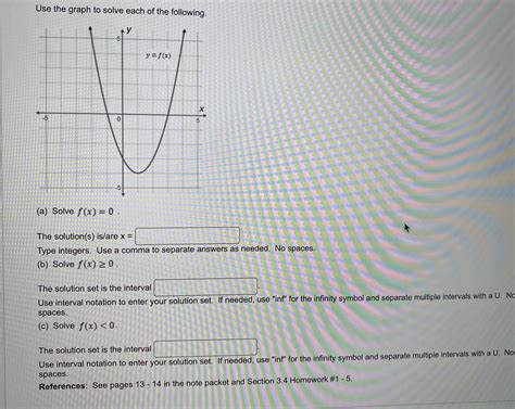 Solved Use The Graph To Solve Each Of The Following A Chegg